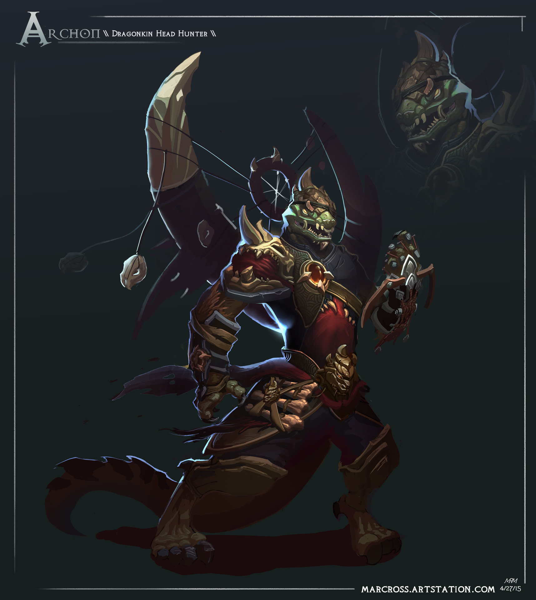 ArtStation - DragonKin Head Hunter