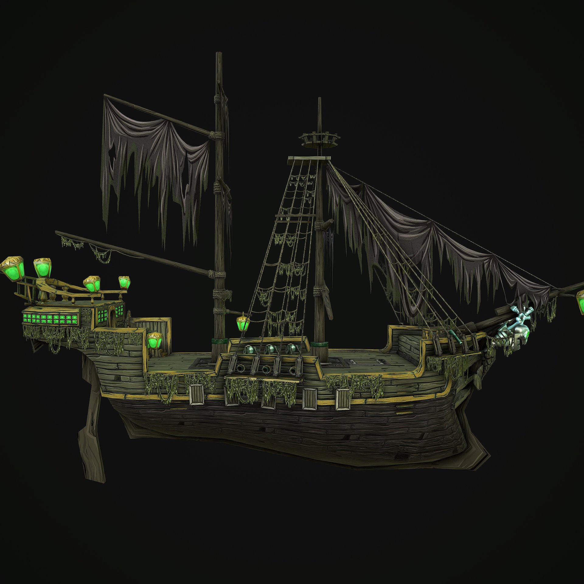 ArtStation - Nekro pirate ship