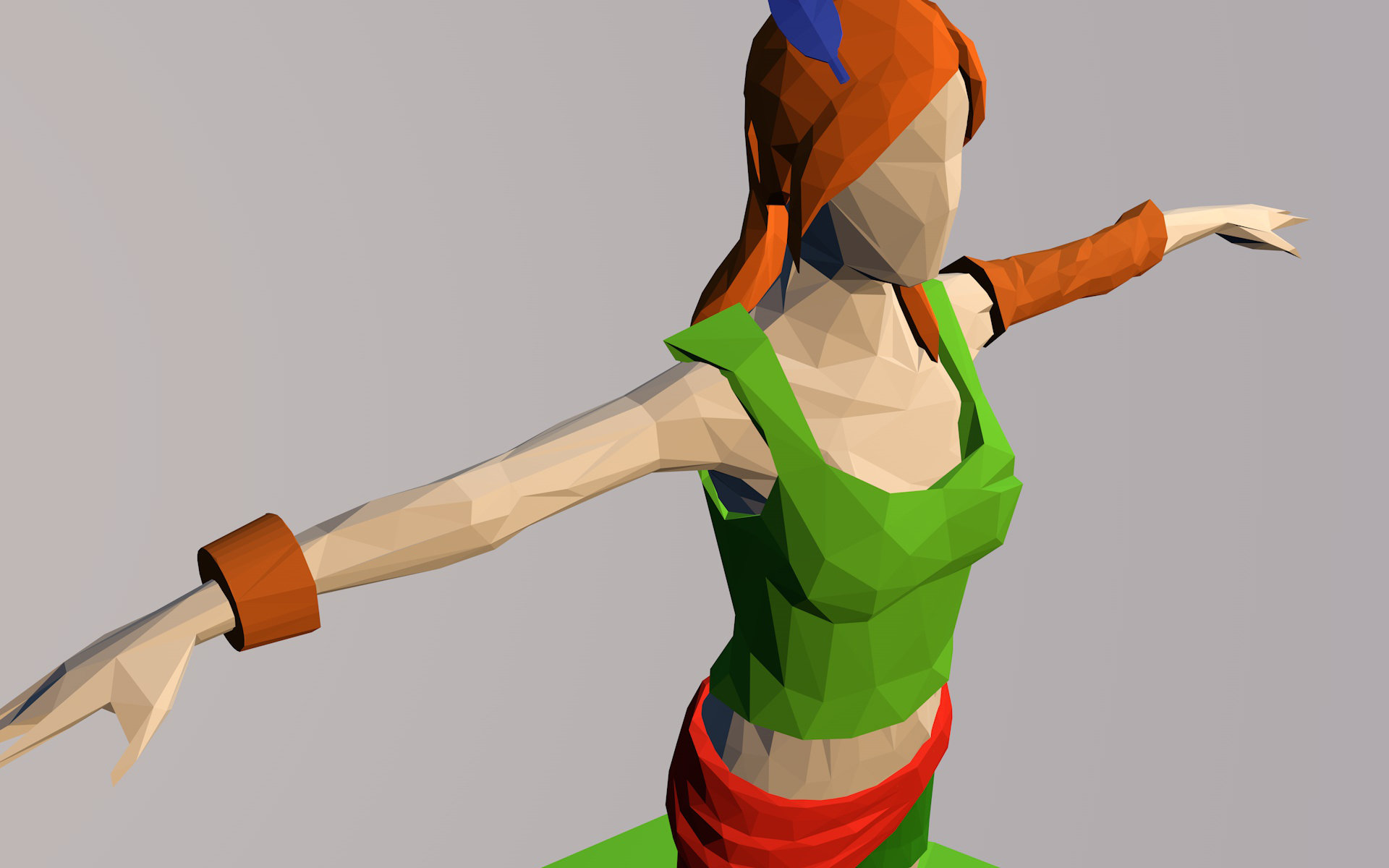 ArtStation - Low poly Girl