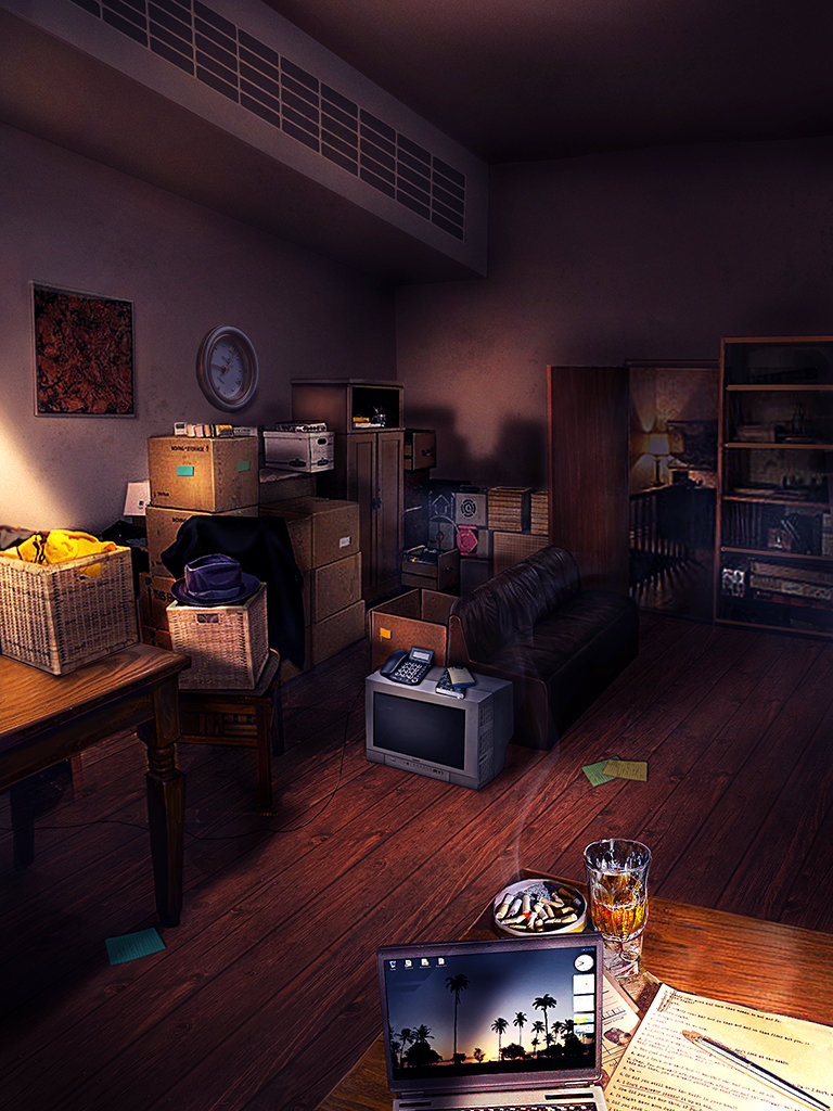 ArtStation - Sad Boxed-Up Apartment