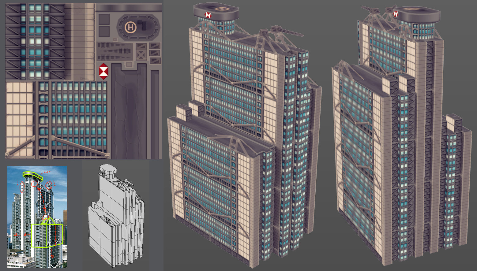 ArtStation - Super low poly building