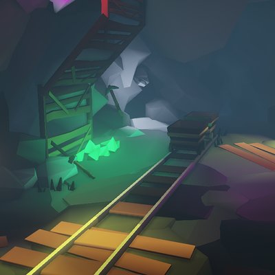 Gordon Thompson - Low - Poly Mineshaft Environment