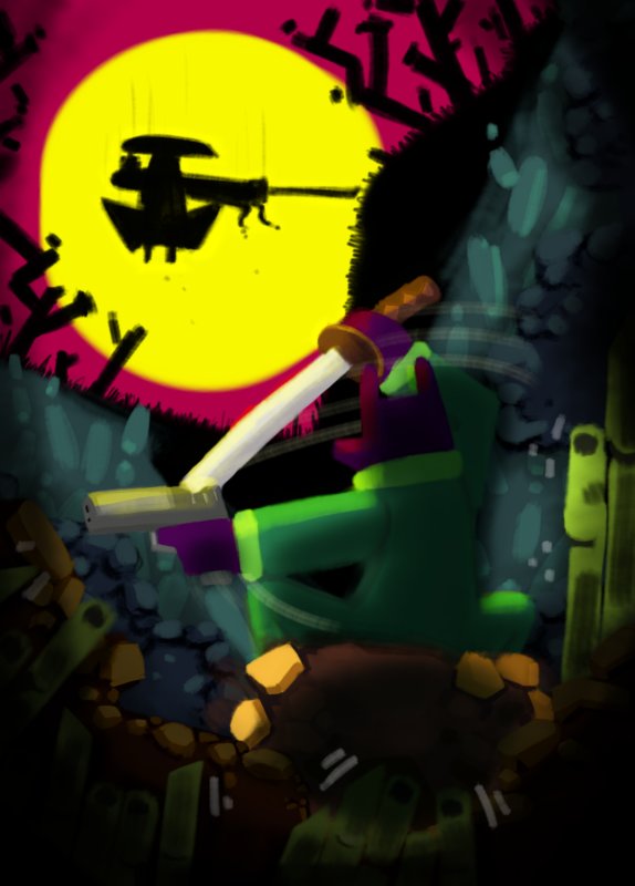 ArtStation - Fan Art - Samurai Gunn by Teknopants