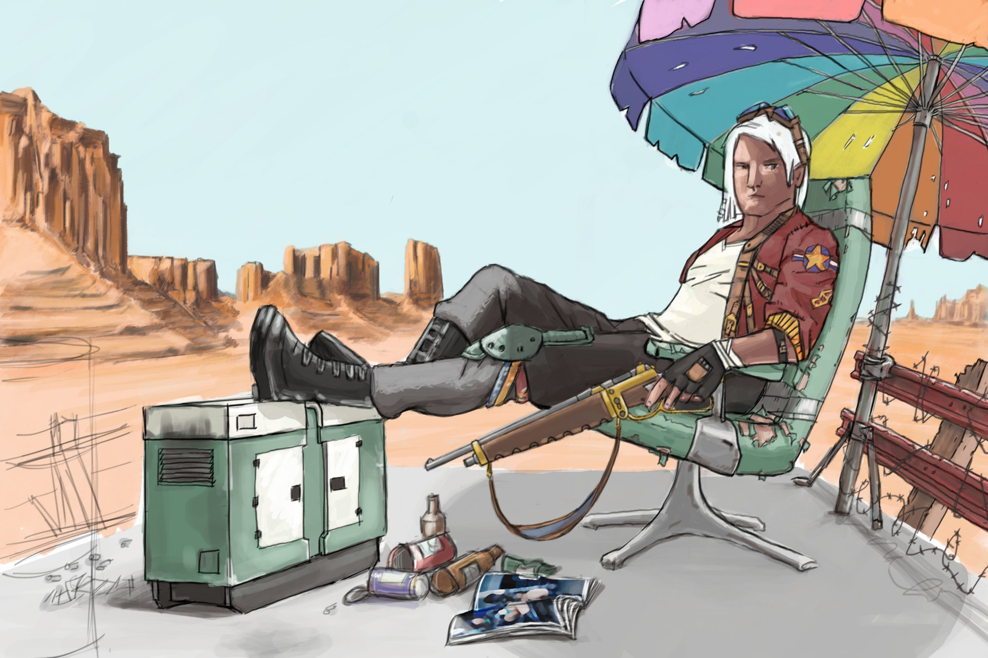 ArtStation - Hustle enjoying a break.