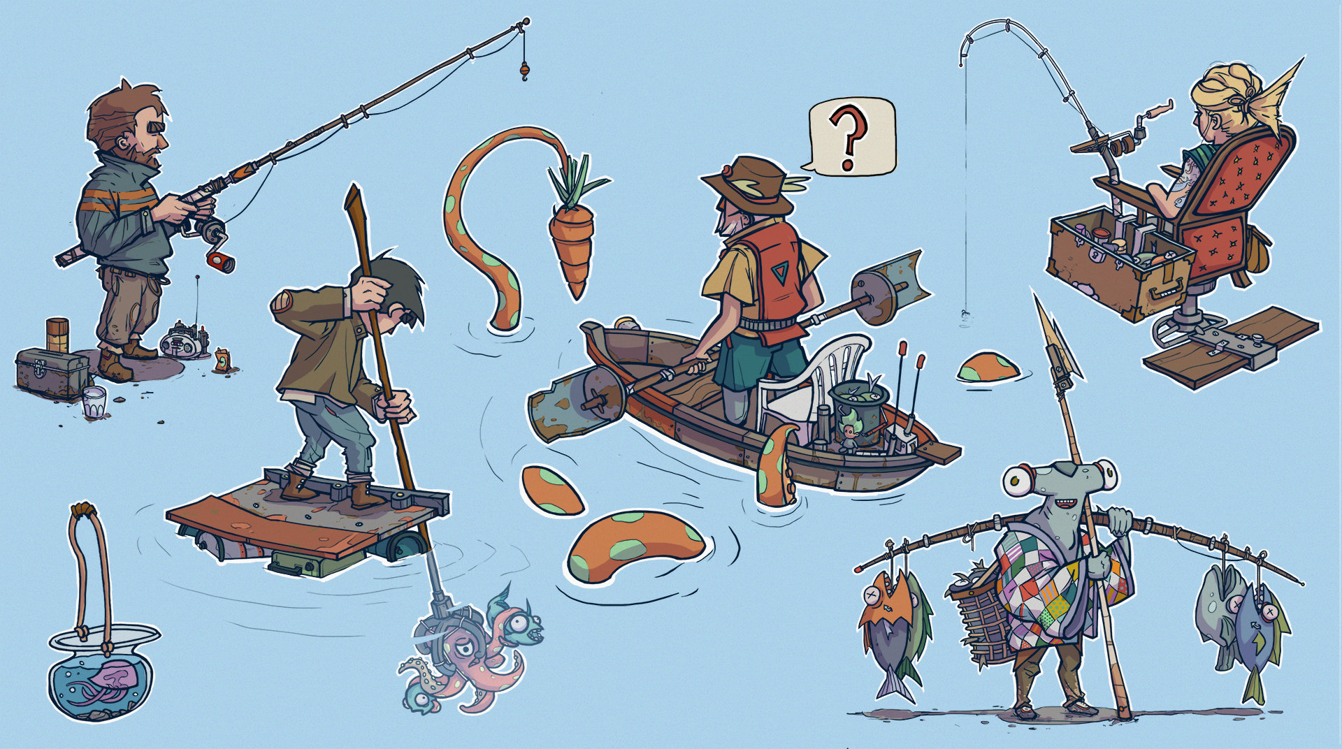 ArtStation - Flotsam character sketches