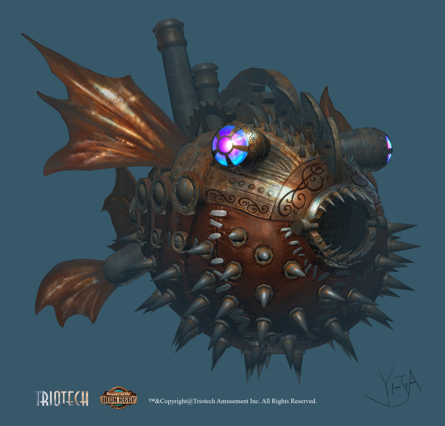 ArtStation - Pufferfish Concept, Dengyijia Liu