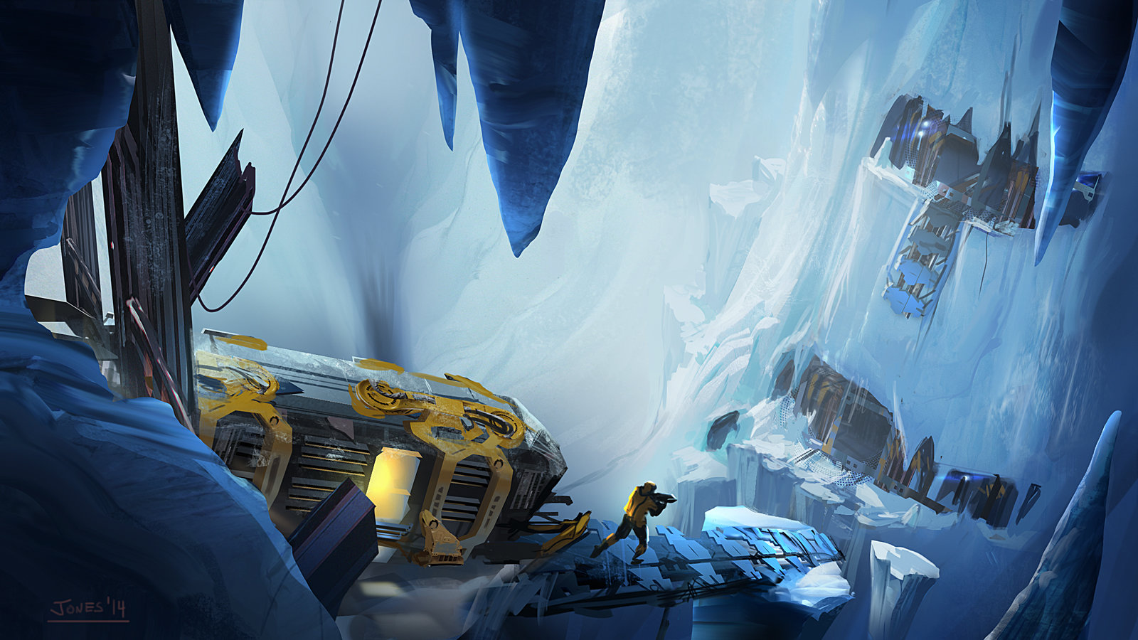 ArtStation - Derelict Facility Ice Caverns