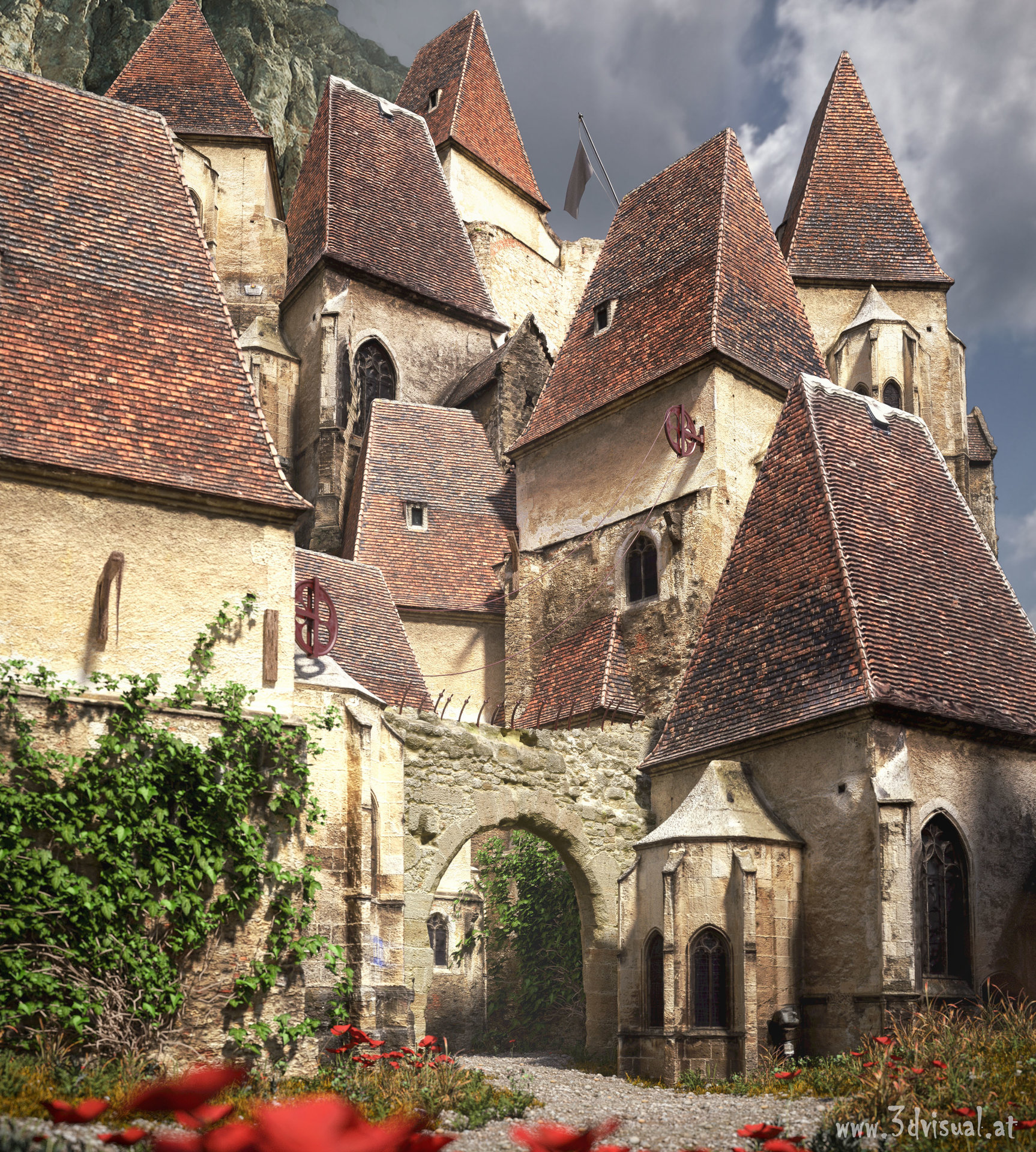 ArtStation - medieval village