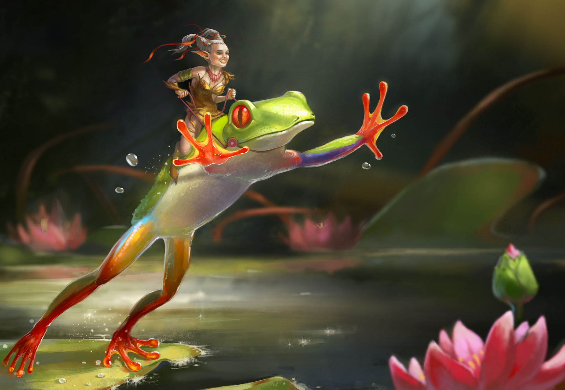 ArtStation - The frog rider