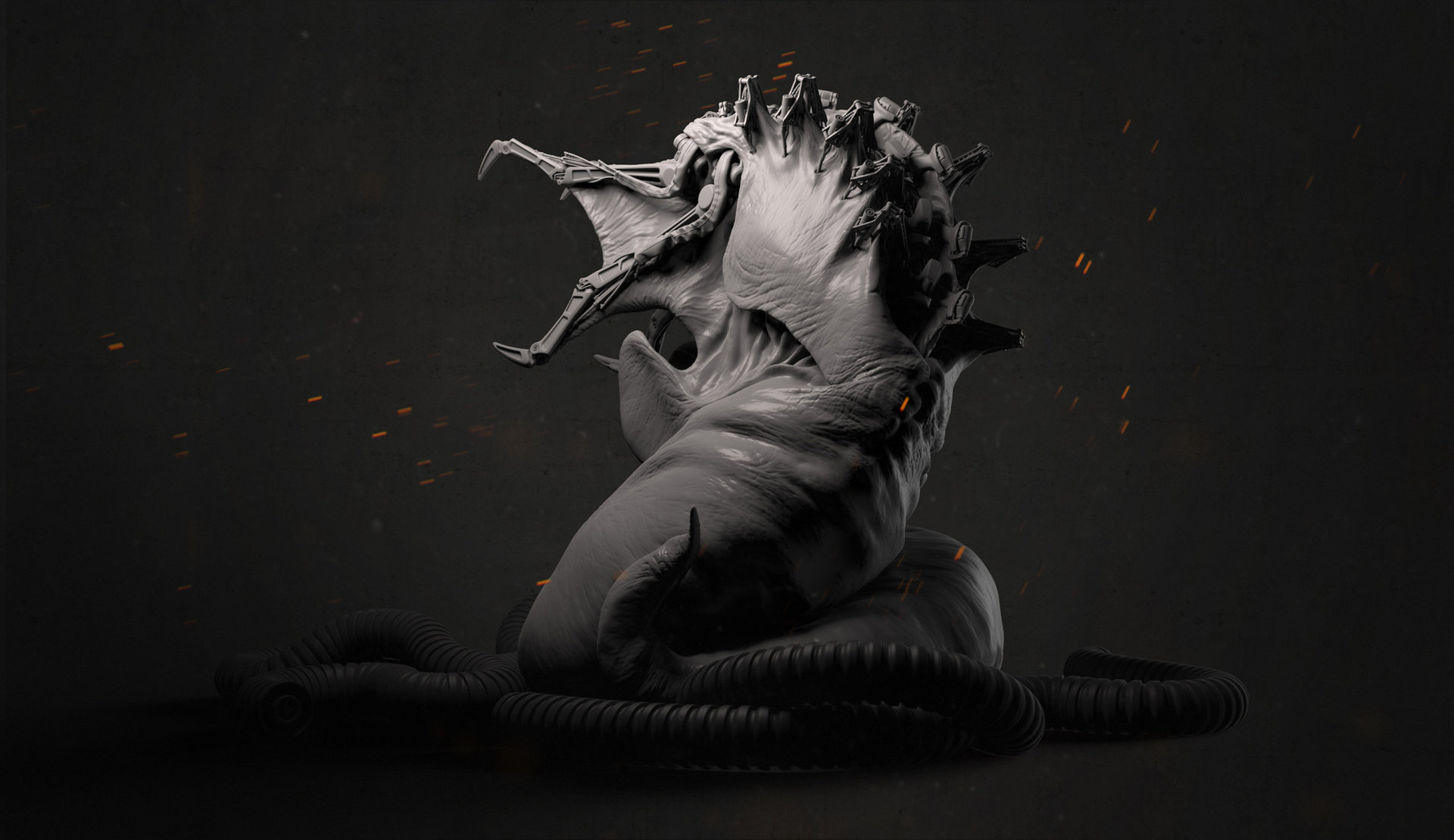 ArtStation - Ex-Girl clay render