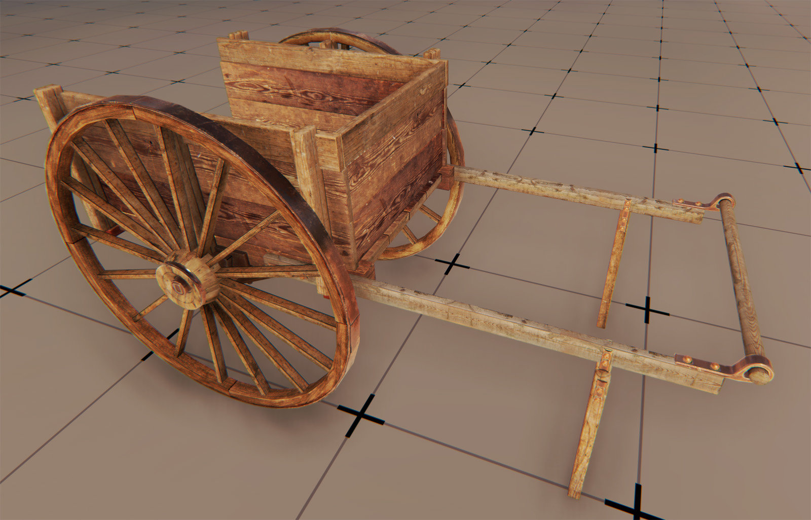 ArtStation - Wooden Handcart