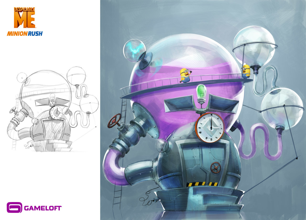 ArtStation - Gameloft Minion Rush_machines concept