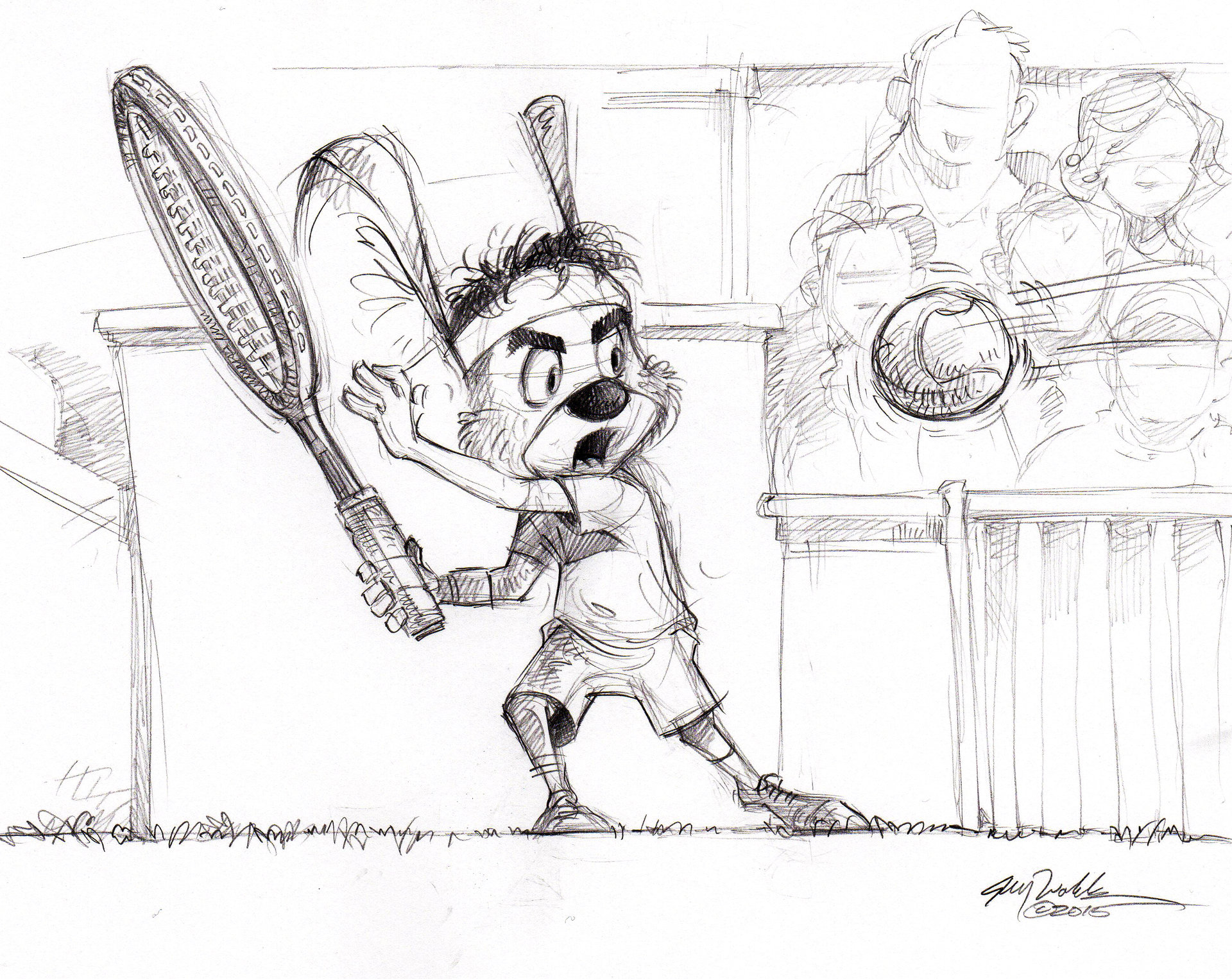 ArtStation - Mouse At Centre Court