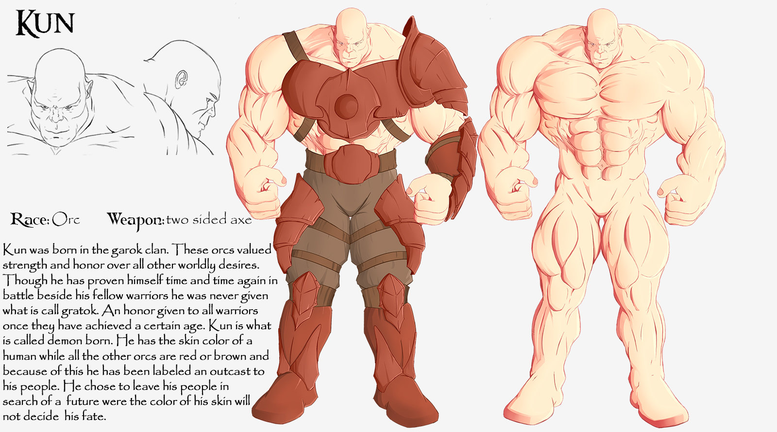 ArtStation - Kun Char Sheet Colored