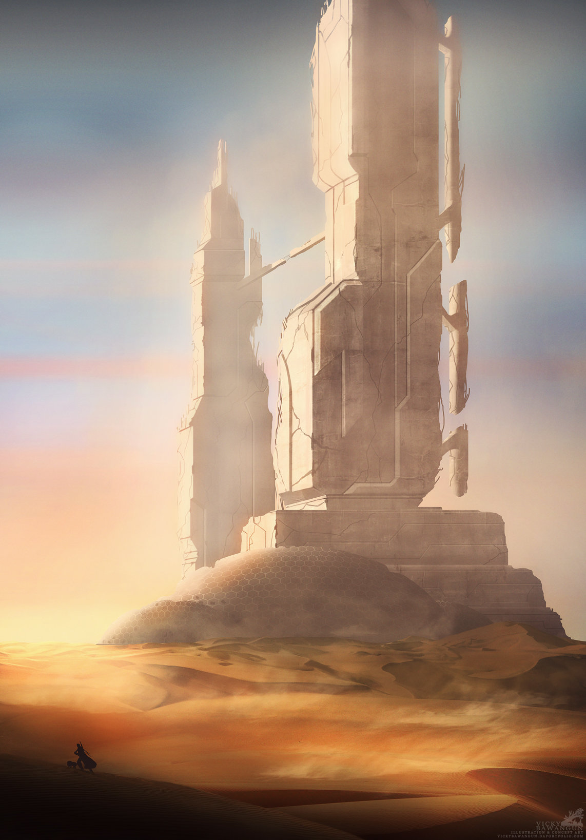 ArtStation - Desert Tower / Wanderer pt.2