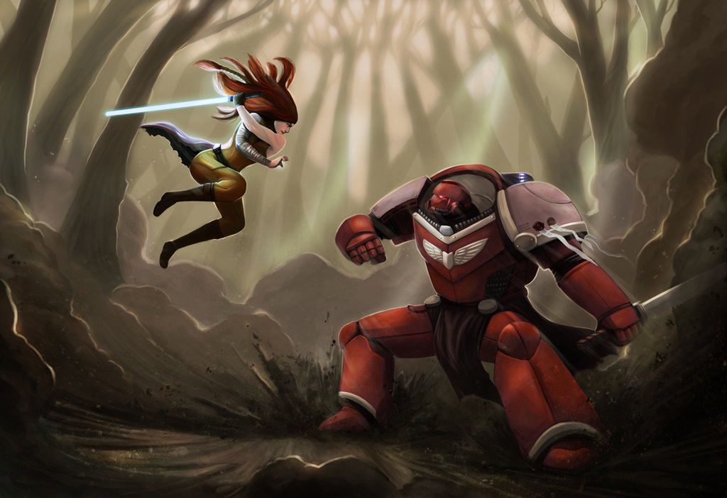 ArtStation - Jedi Vs Space Marine