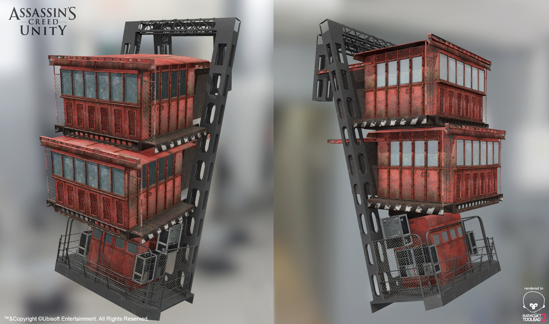 ArtStation - World War2 Eiffel tower Elevator