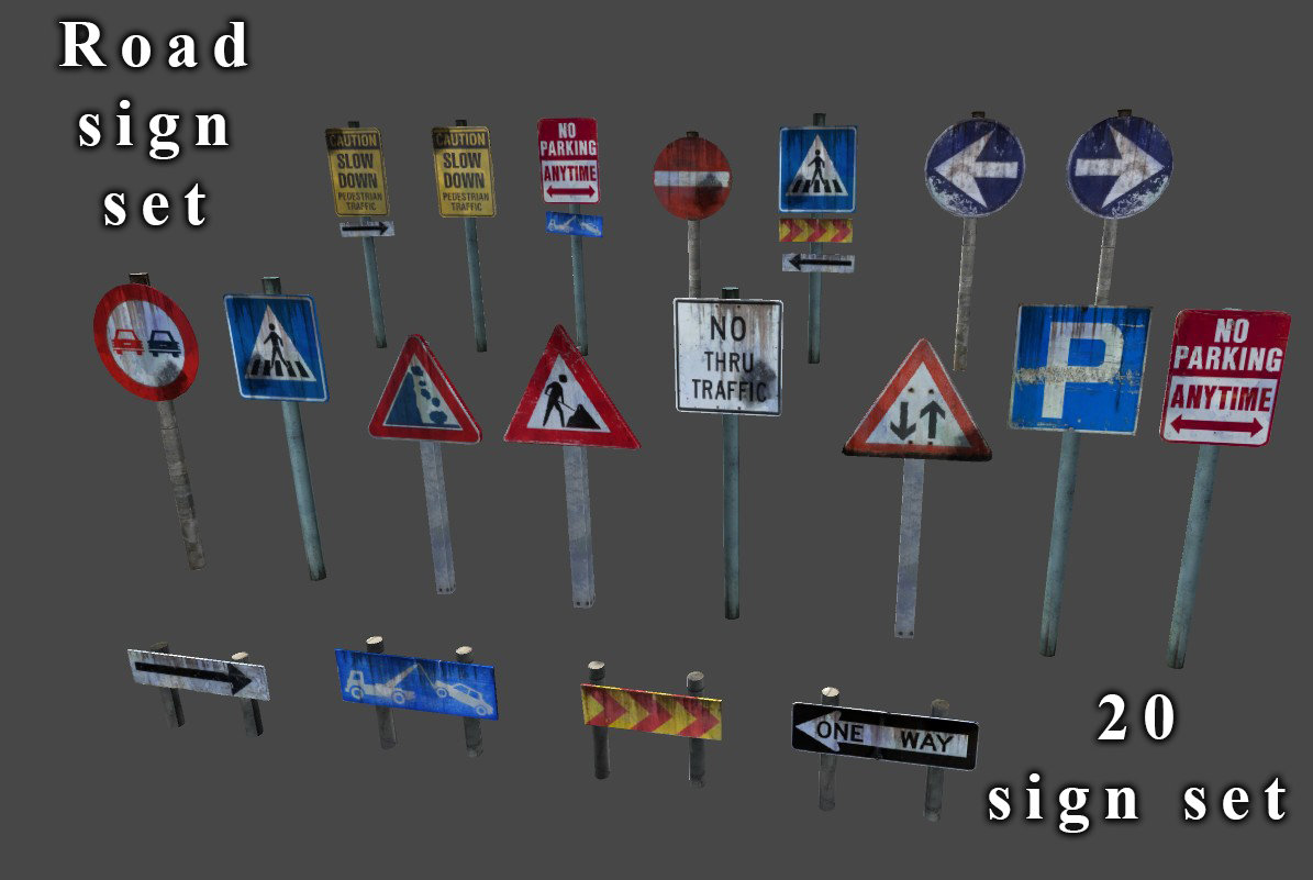 ArtStation - Road signs set