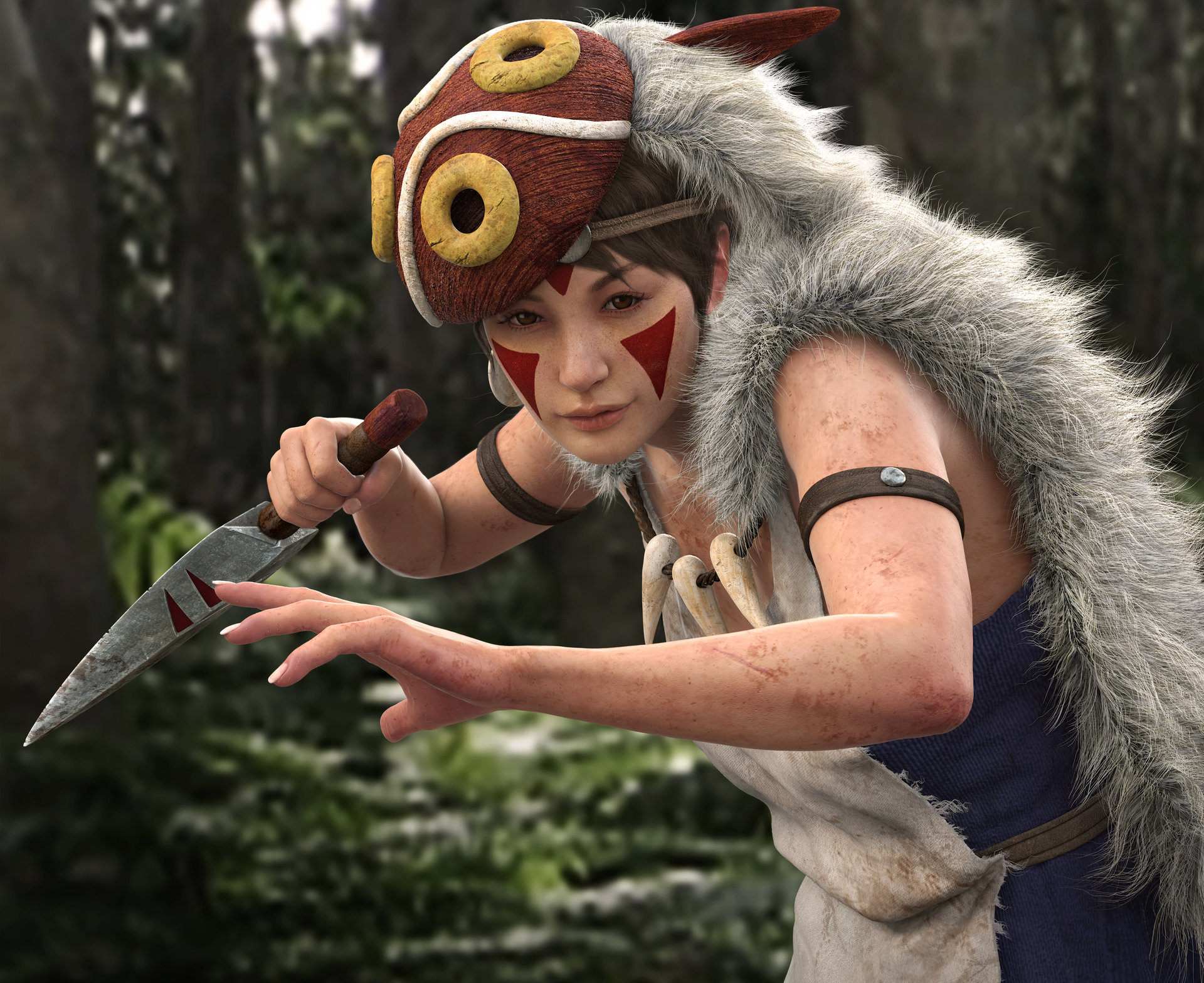 ArtStation - pricess mononoke