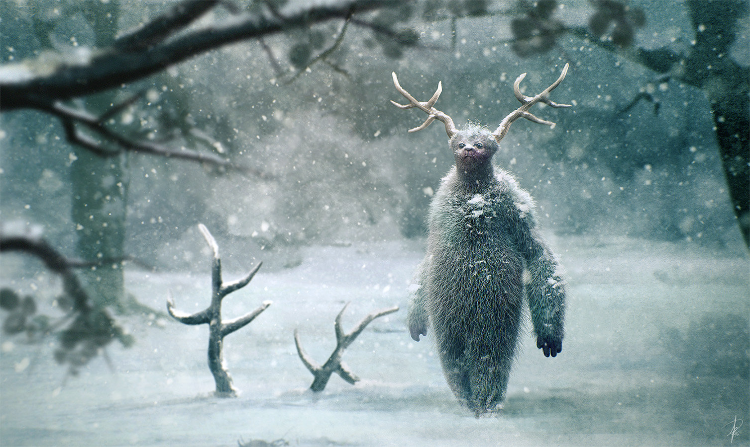 Pablo Munoz Artwork - Lost Creatures - Wandering the wild