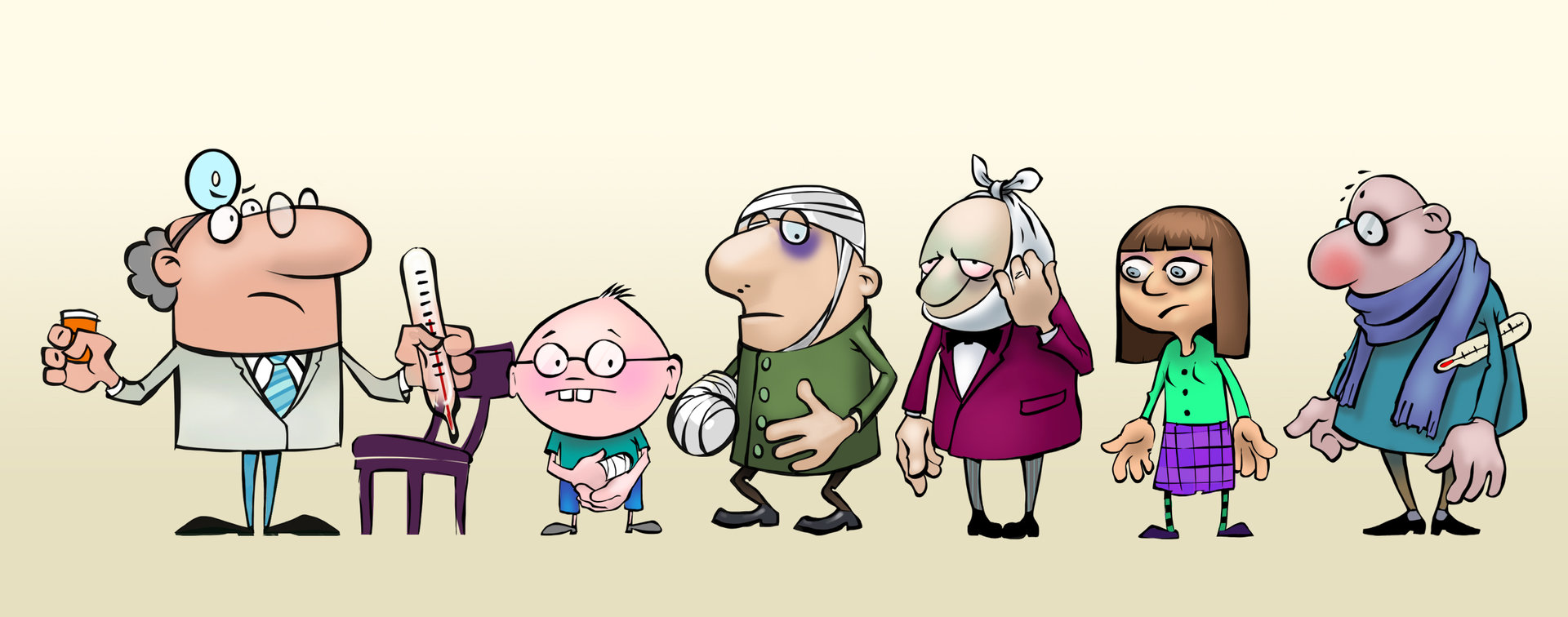 ArtStation - Game characters . Doсtor and patients