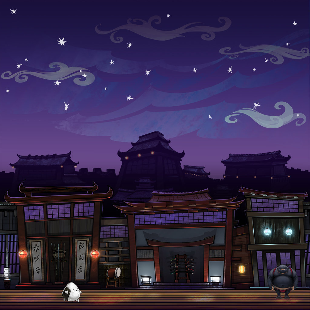 ArtStation - Backgrounds for mobile game "Ninja toss"