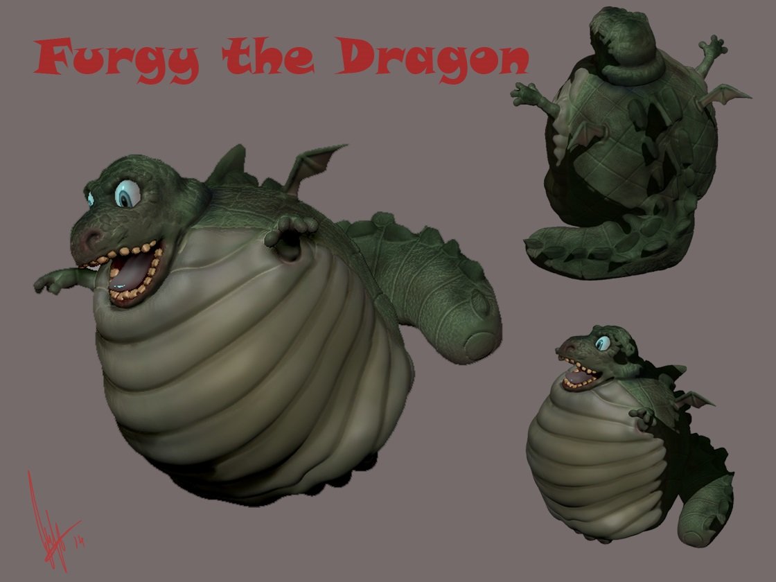 ArtStation - Furgy the dragon