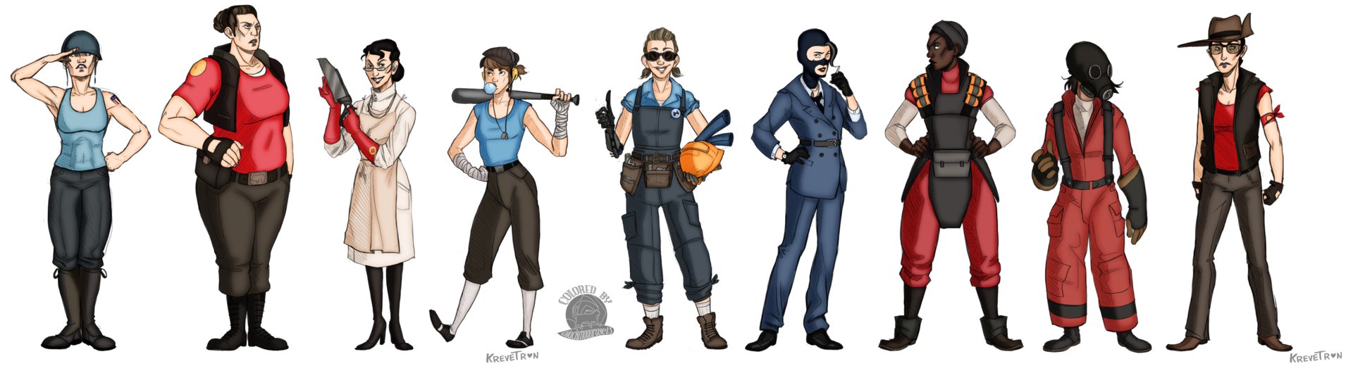 ArtStation - Female Merc Line Up