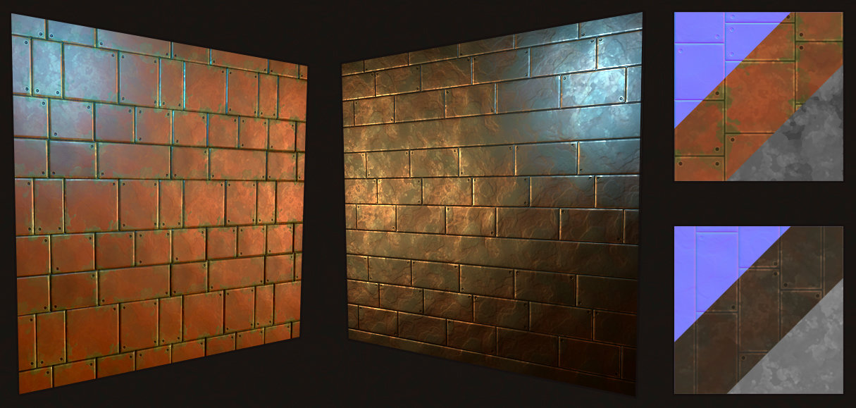 ArtStation - Metal Wall Materials