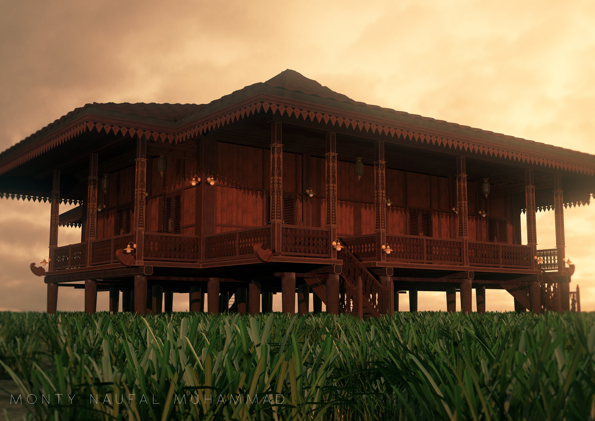 ArtStation - "Environment Project Rumah Adat"