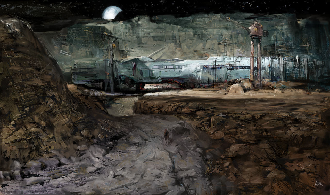 ArtStation - Spaceship repairing.