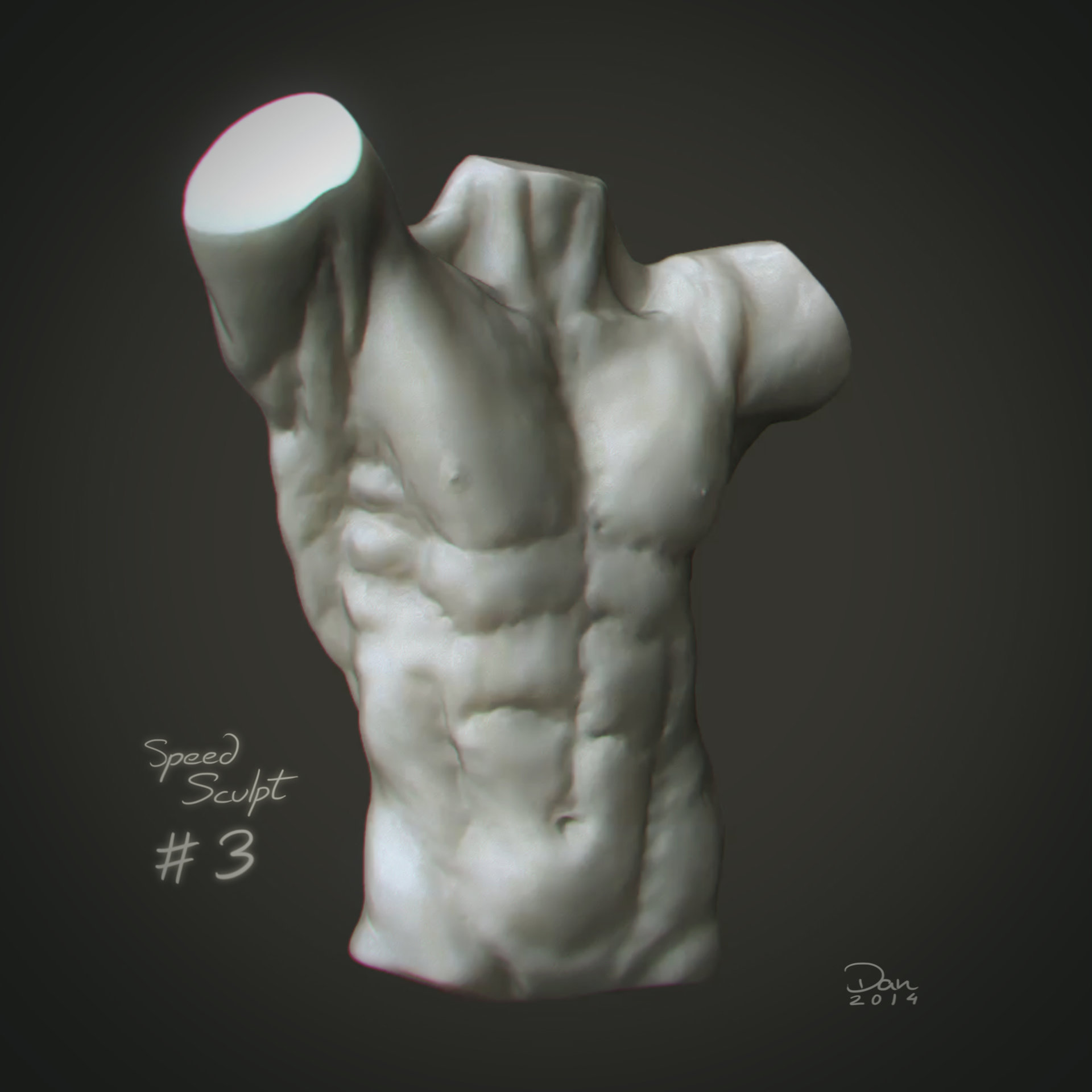 ArtStation - Male Torso Anatomical Study