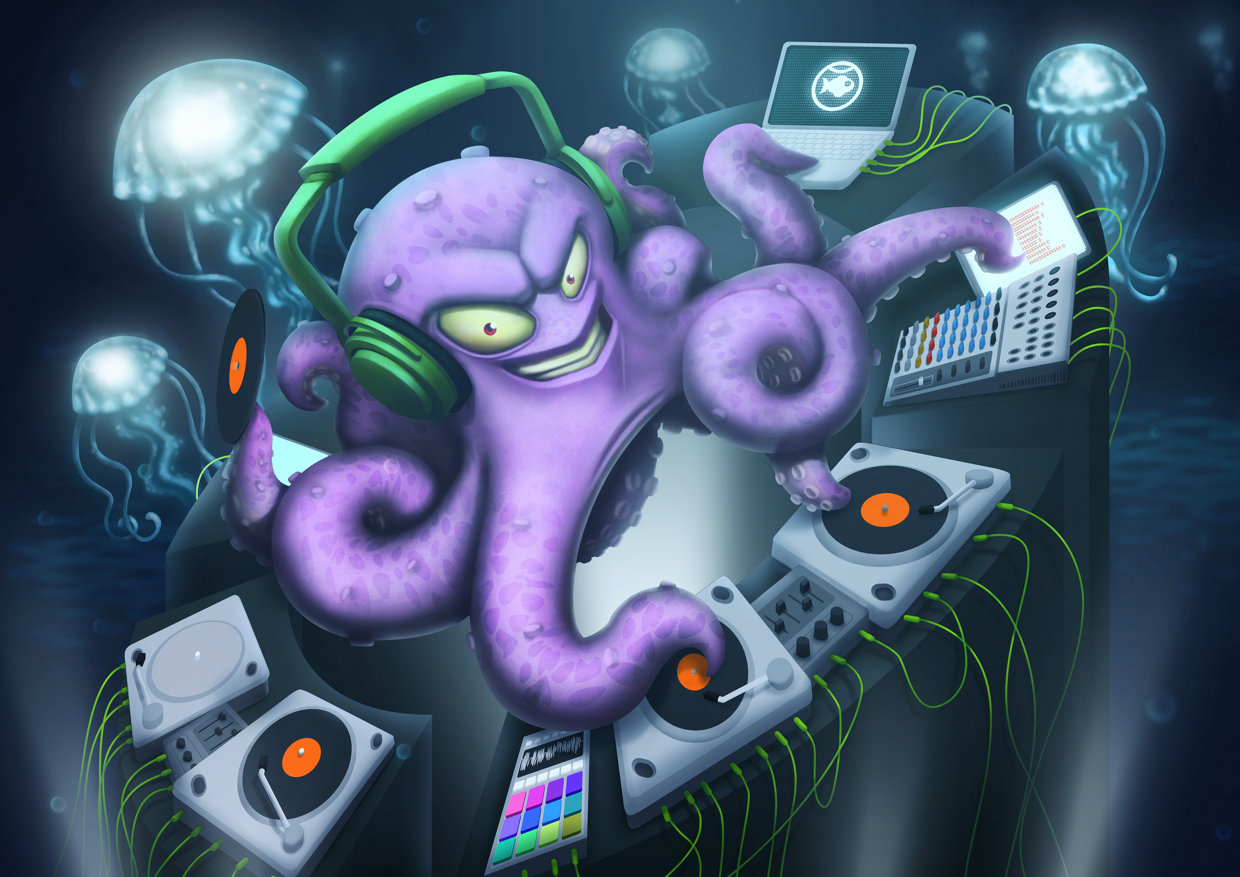 ArtStation - Octopus DJ - Fishy