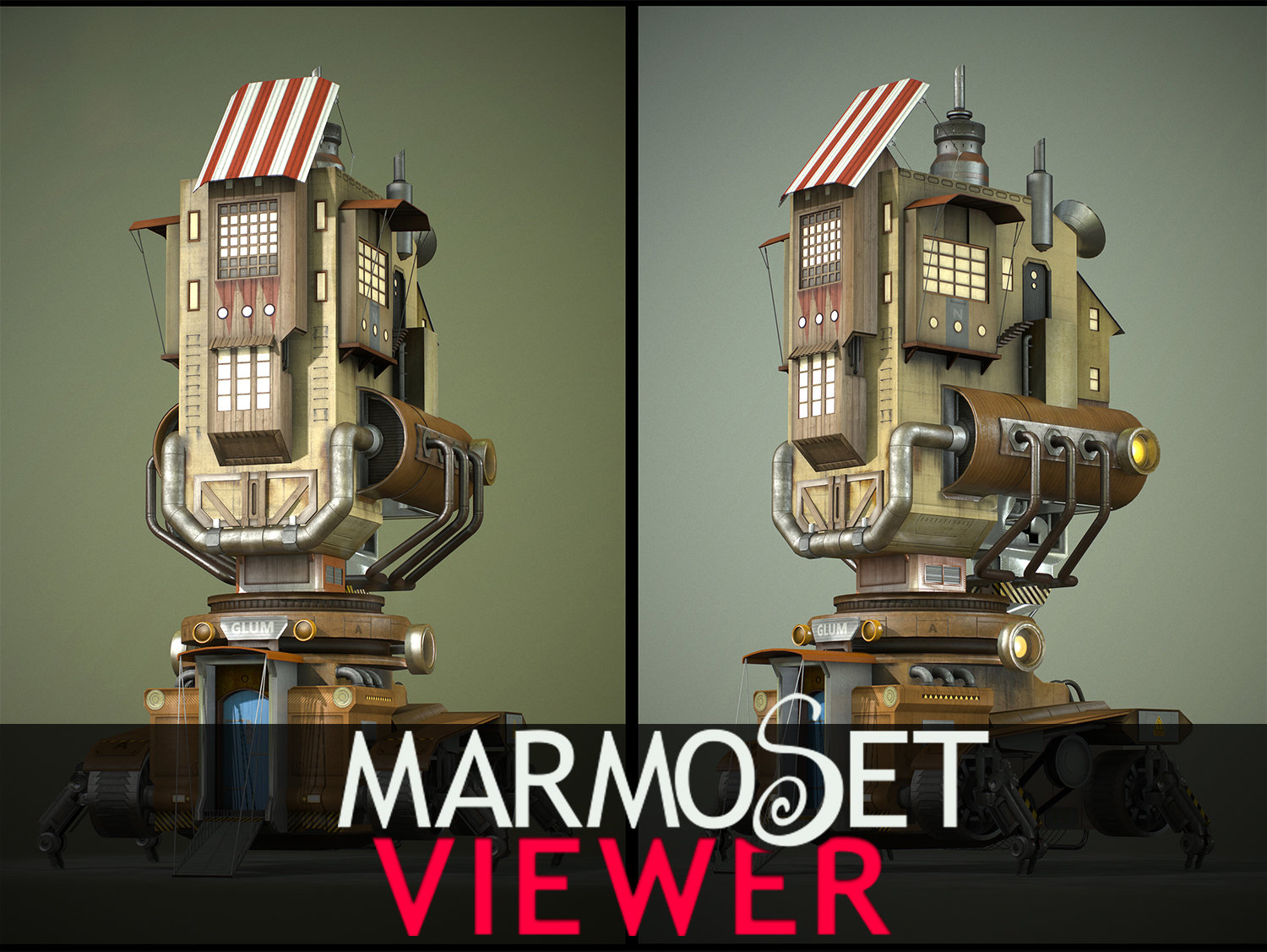 ArtStation - Steampunk Walking Home (Based On Concept)