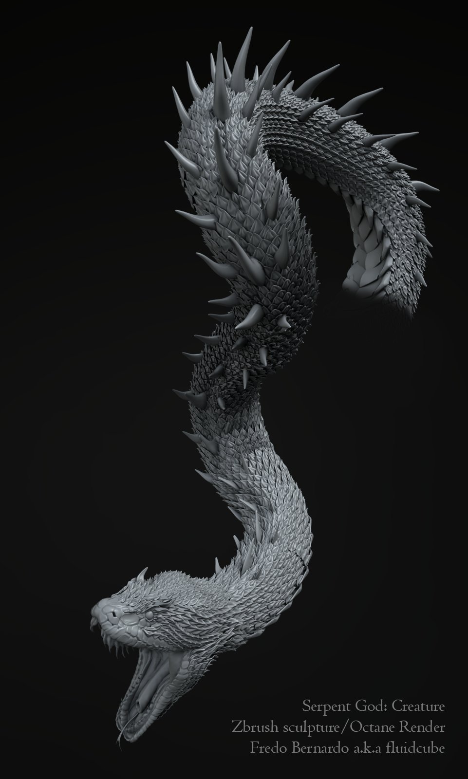 ArtStation - Serpent God: Creature WIP