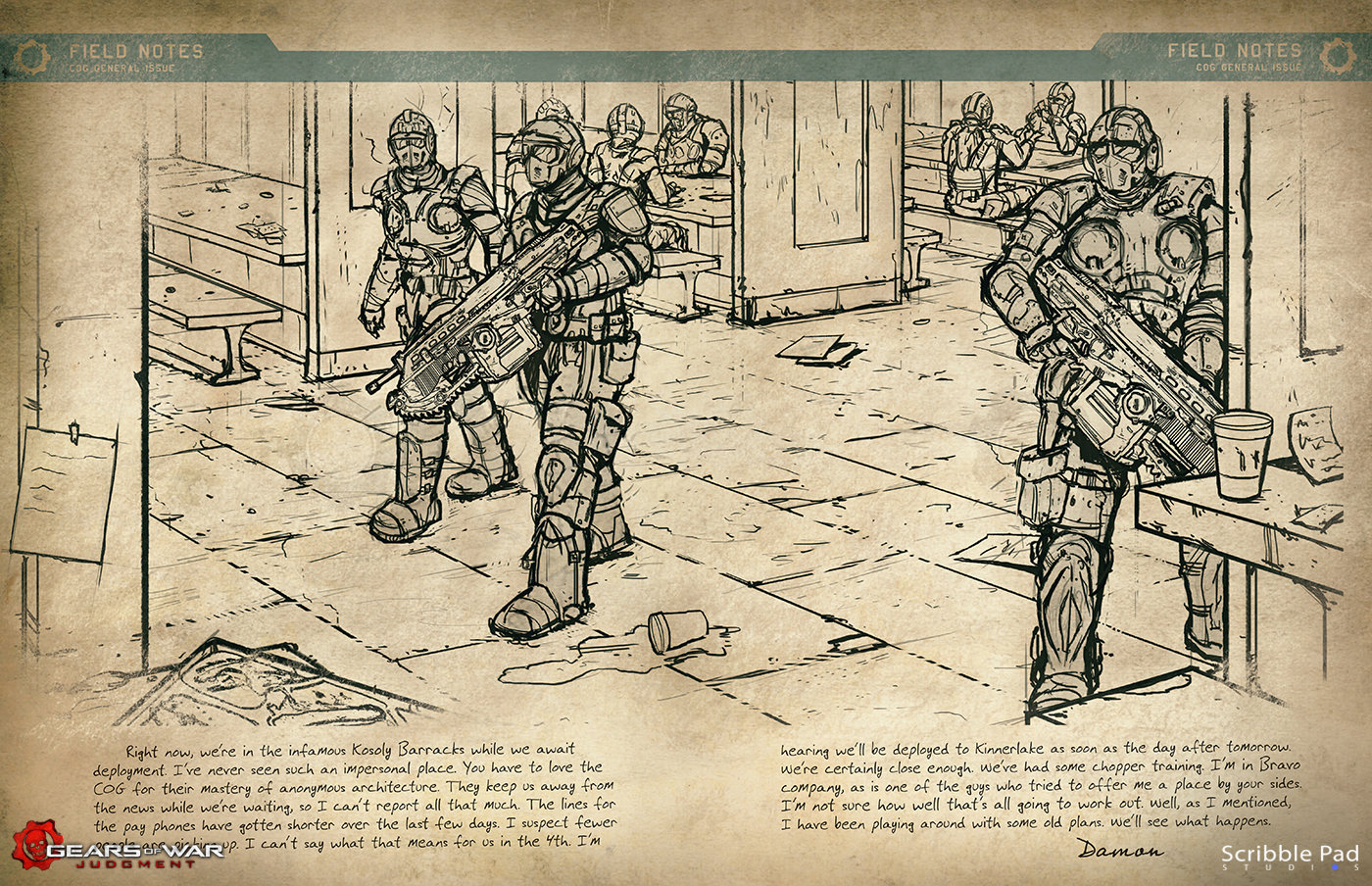 ArtStation - Gears of War: Judgment: Kilo Squad: The Survivor's Log