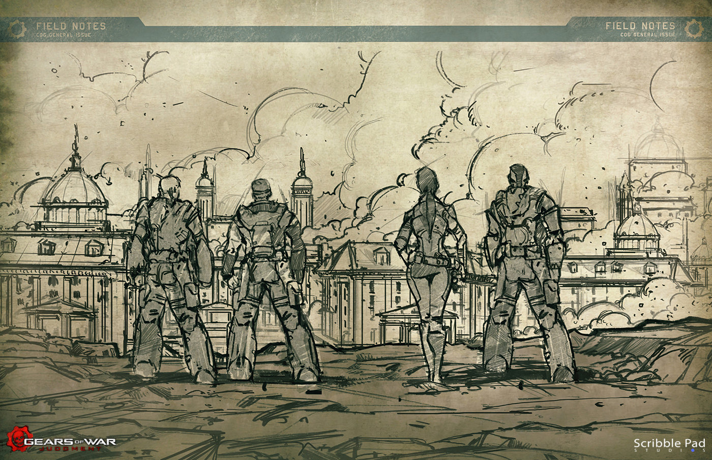 ArtStation - Gears of War: Judgment: Kilo Squad: The Survivor's Log