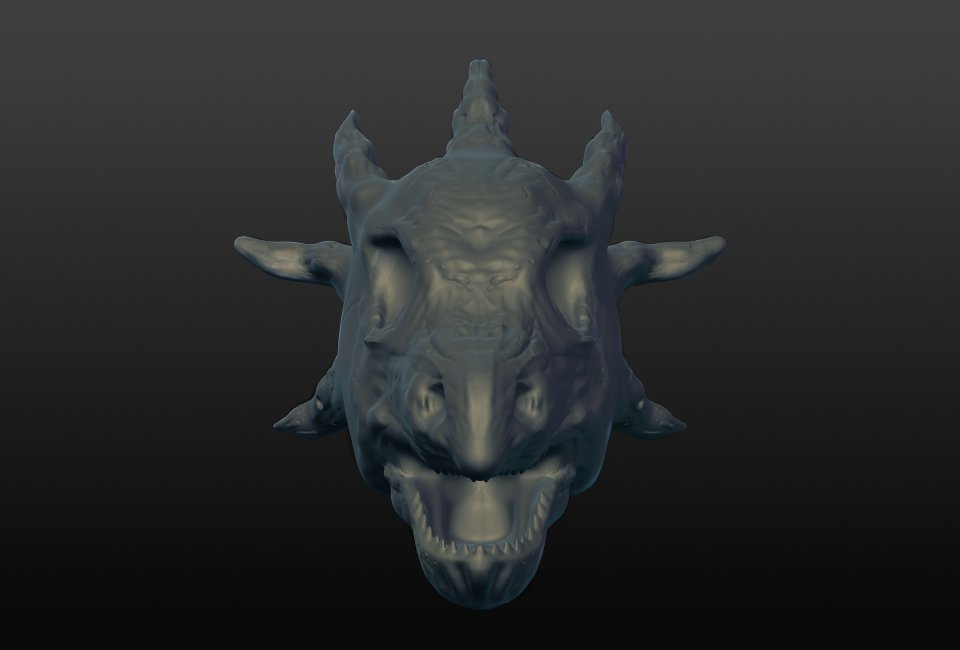 ArtStation - dragon skull head