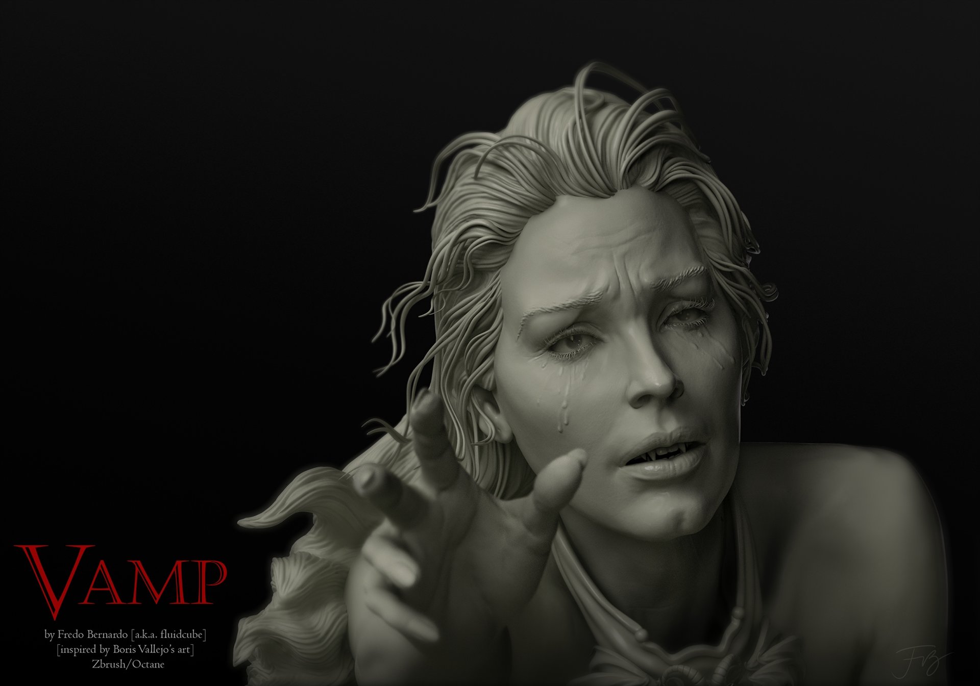 ArtStation - Vamp, inspired by Vallejo’s art