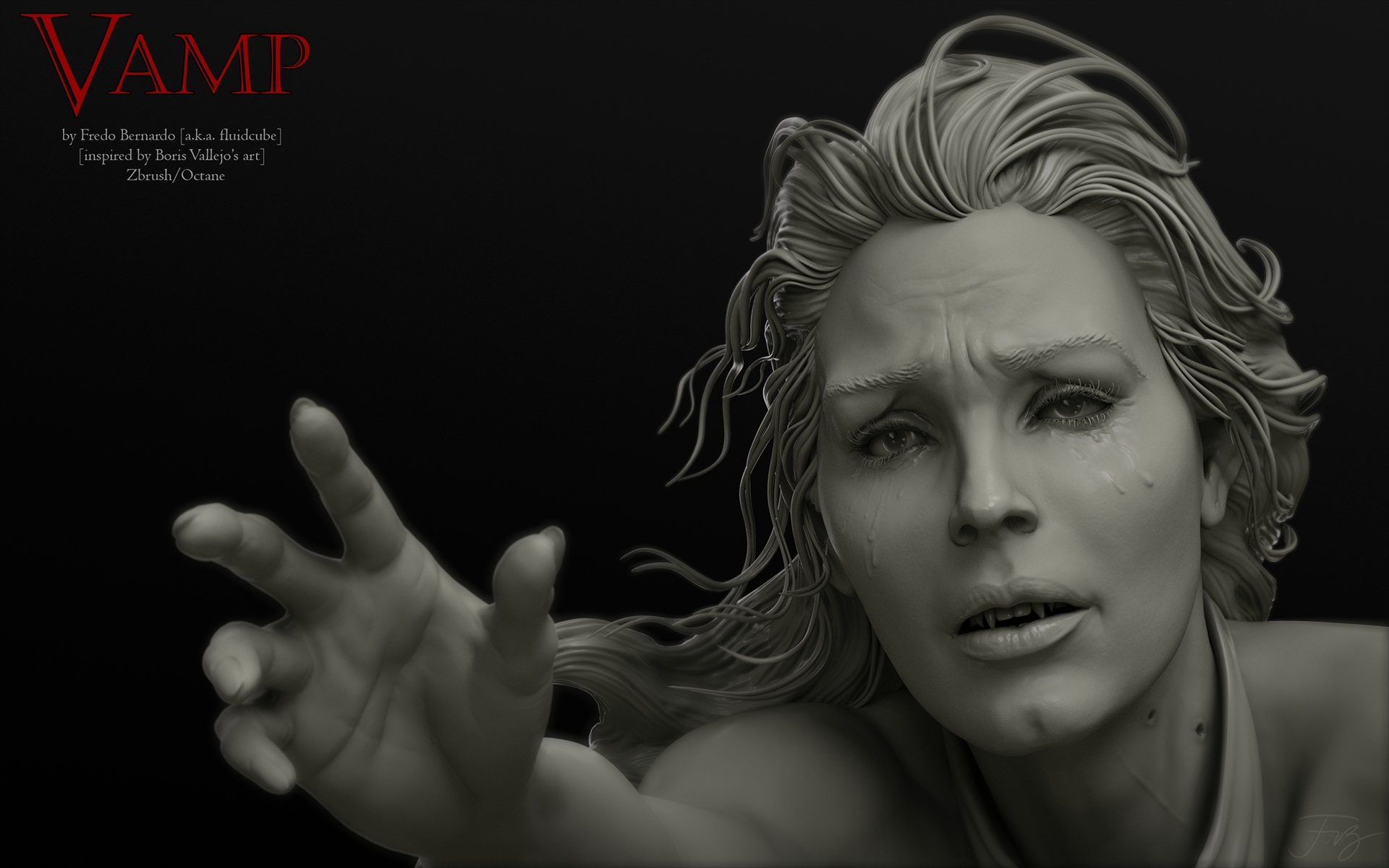 ArtStation - Vamp, inspired by Vallejo’s art