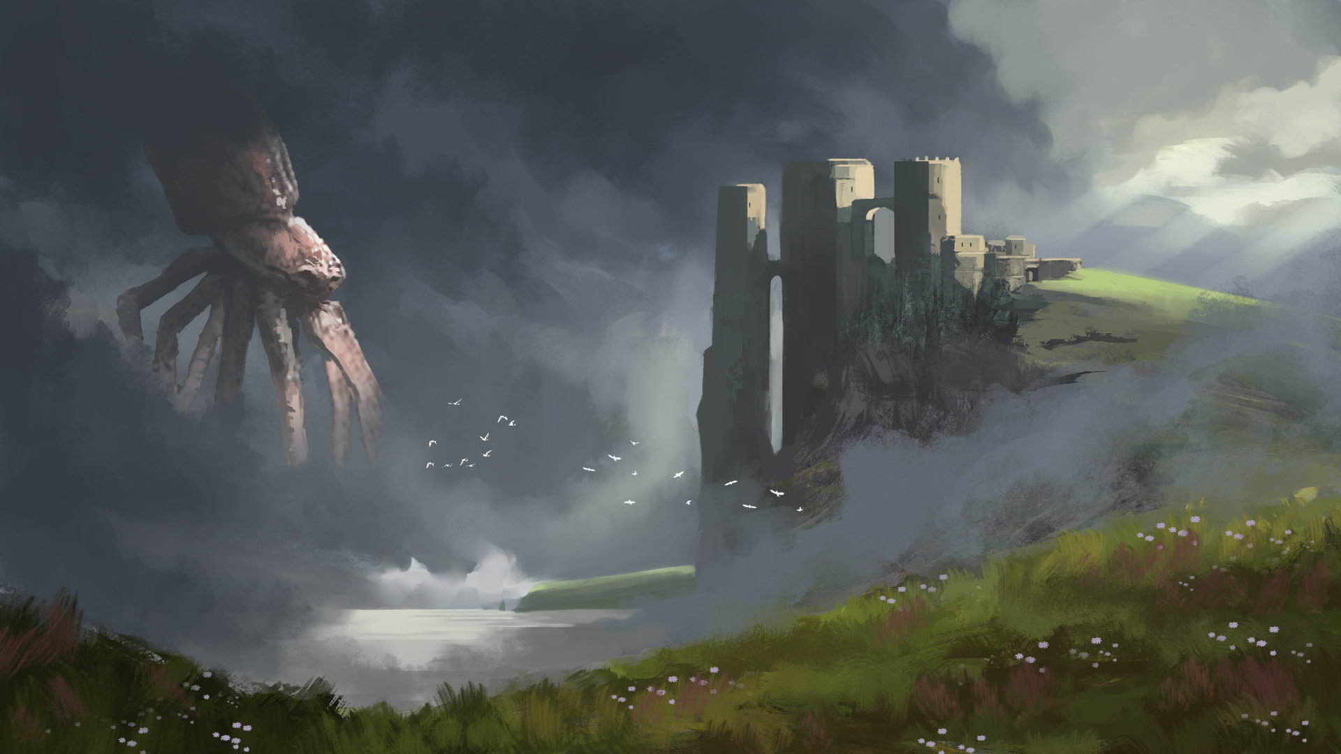 ArtStation - Giant Spider Squid