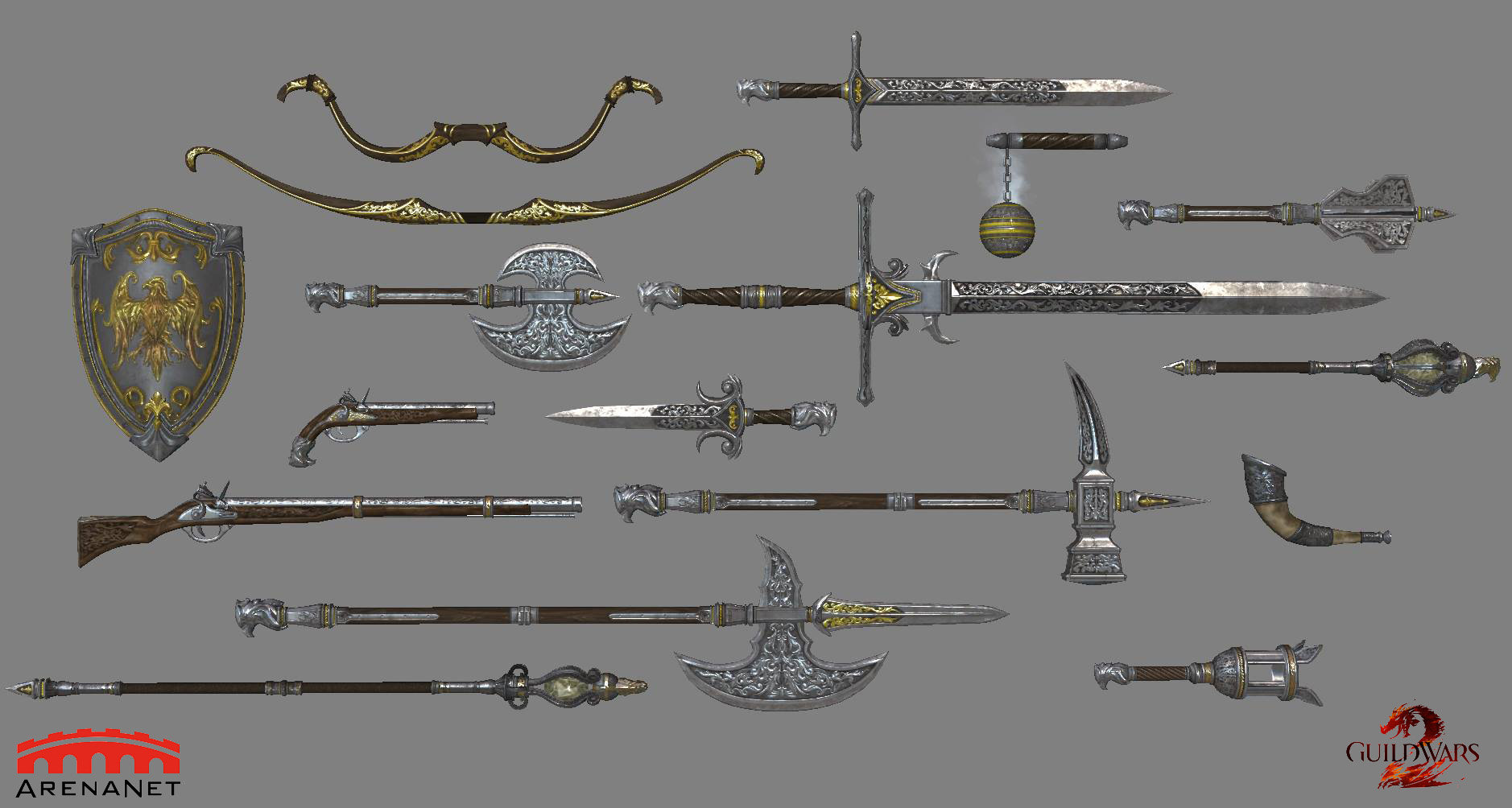 ArtStation - Guild Wars 2 Gallant Weapon Set