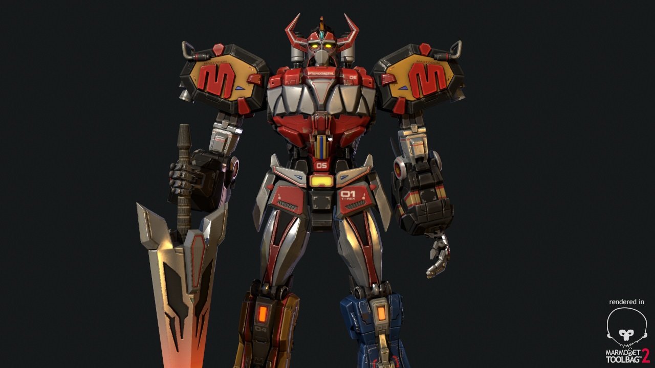ArtStation - Power Rangers Megazord 3D