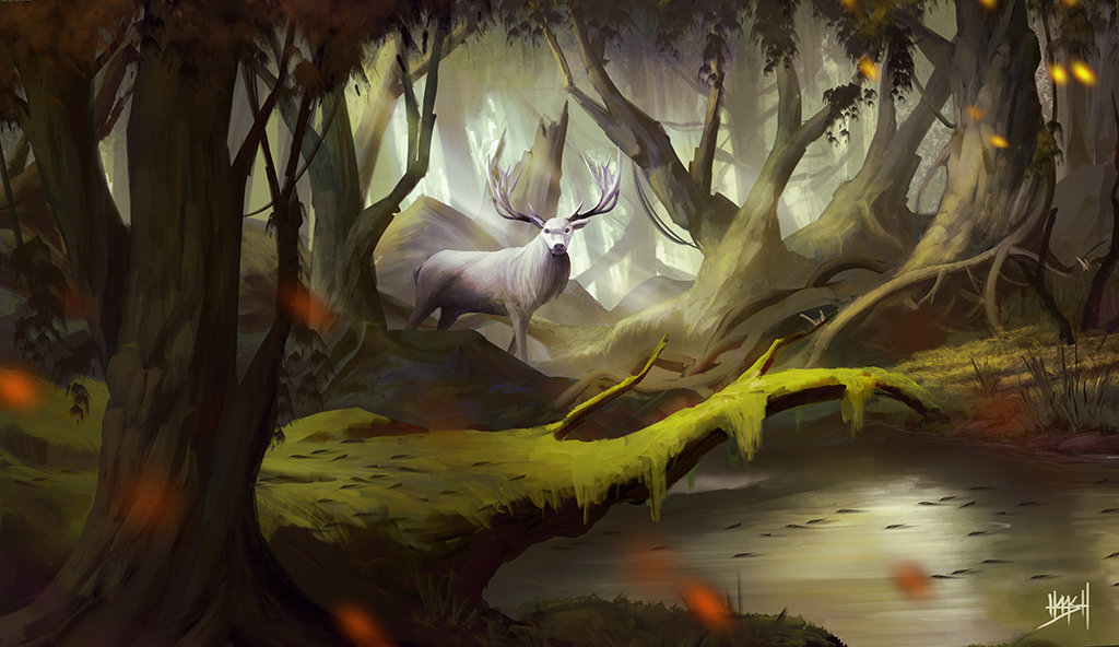 ArtStation - deer forest
