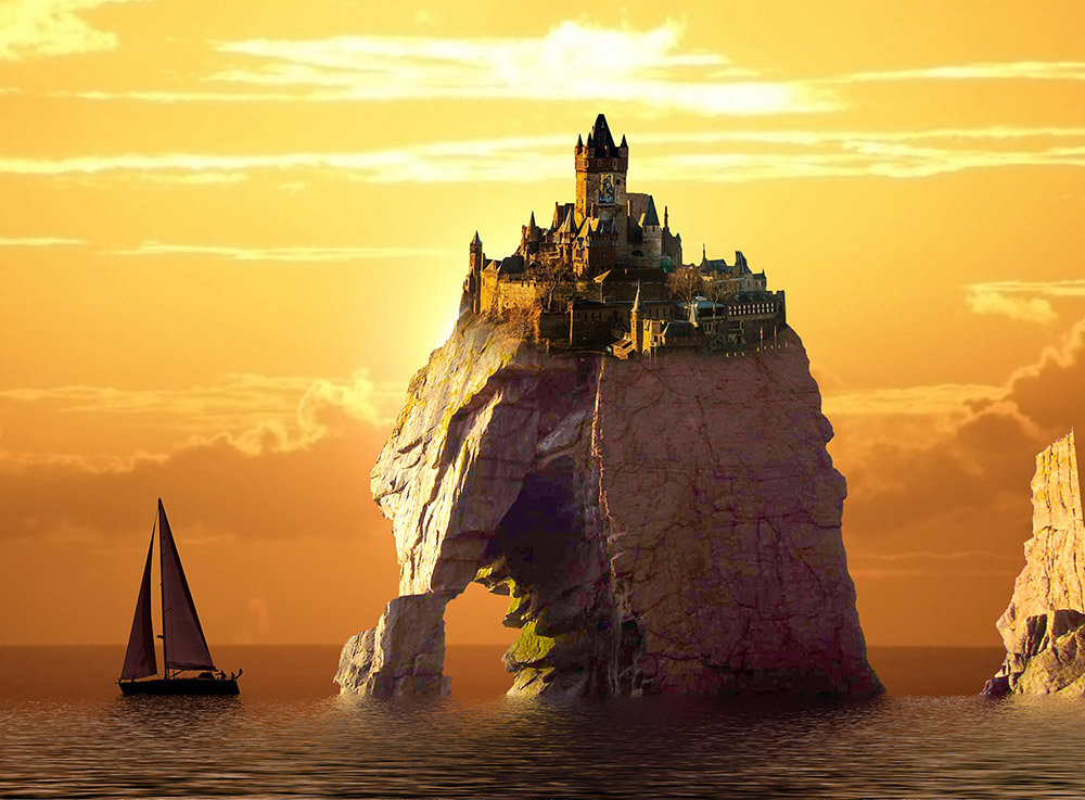 ArtStation - Castle on seastack