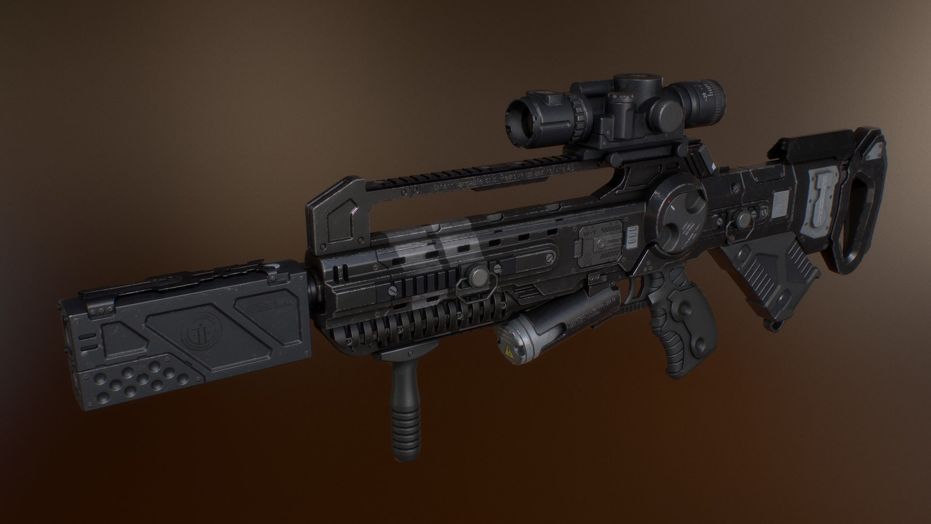 ArtStation - SciFi Assault Rifle
