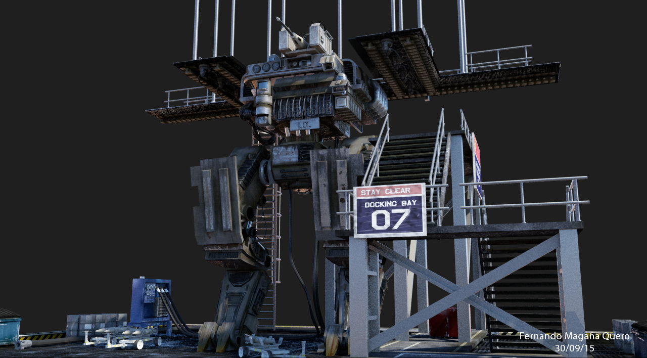 ArtStation - Mech bay