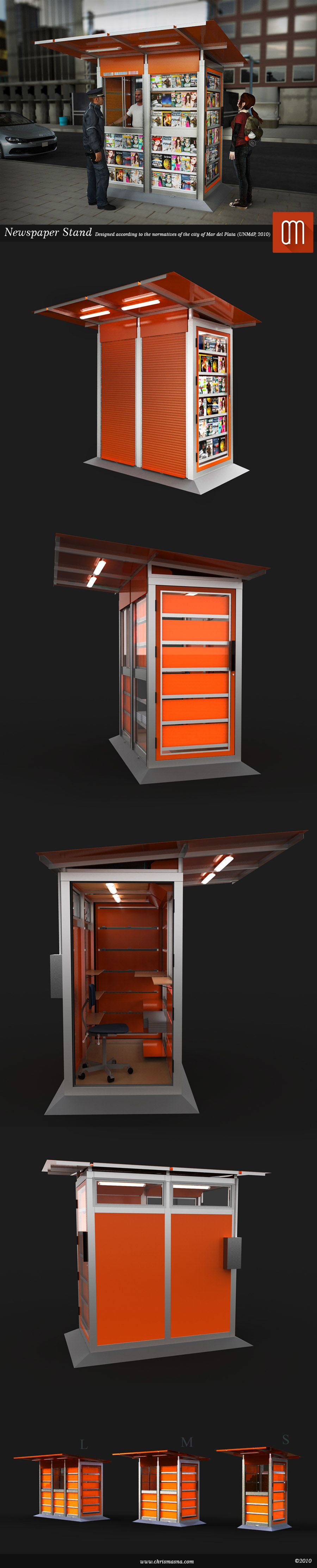 ArtStation - Newspaper Stand Design