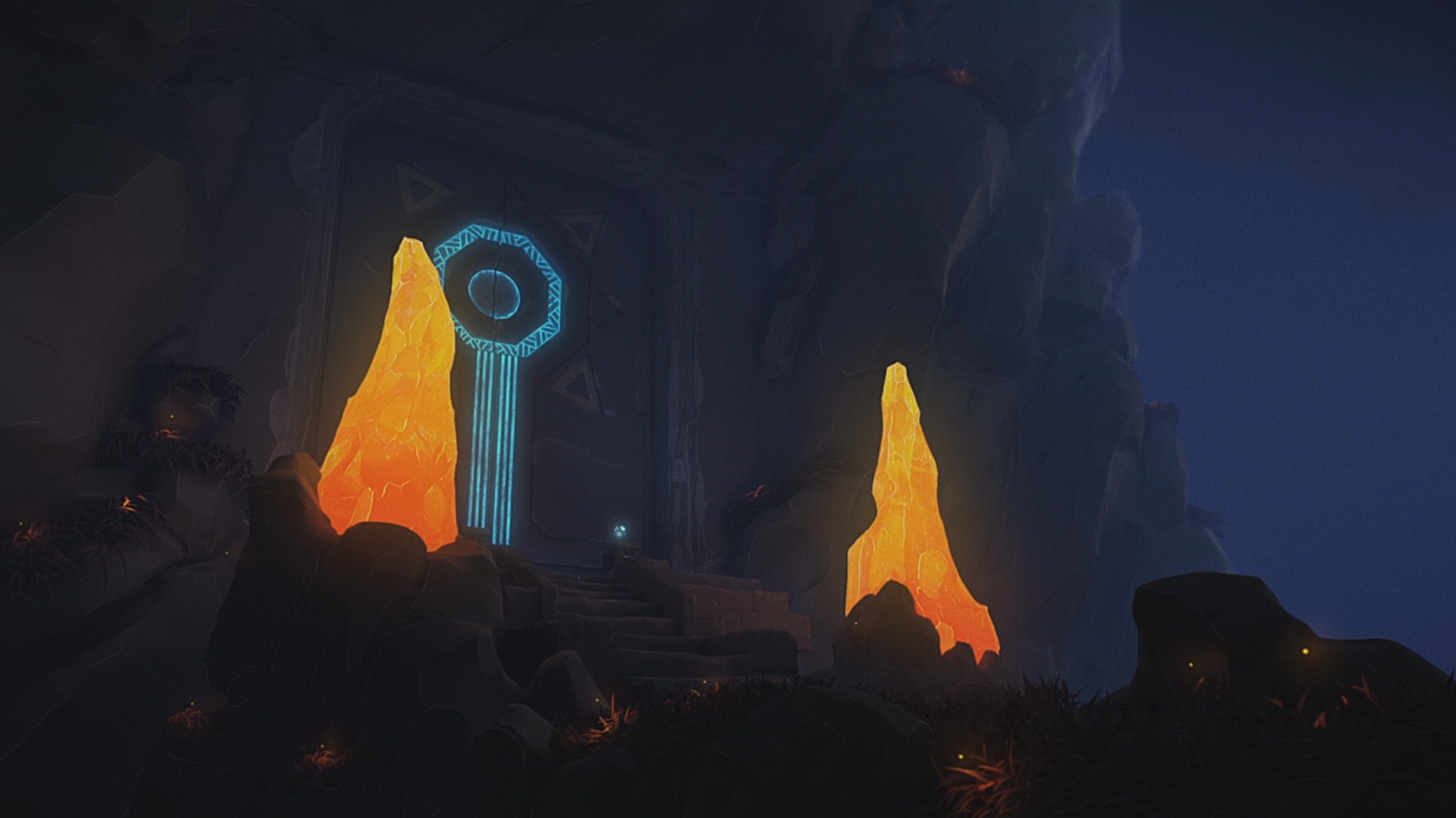 ArtStation - Underground cave gate