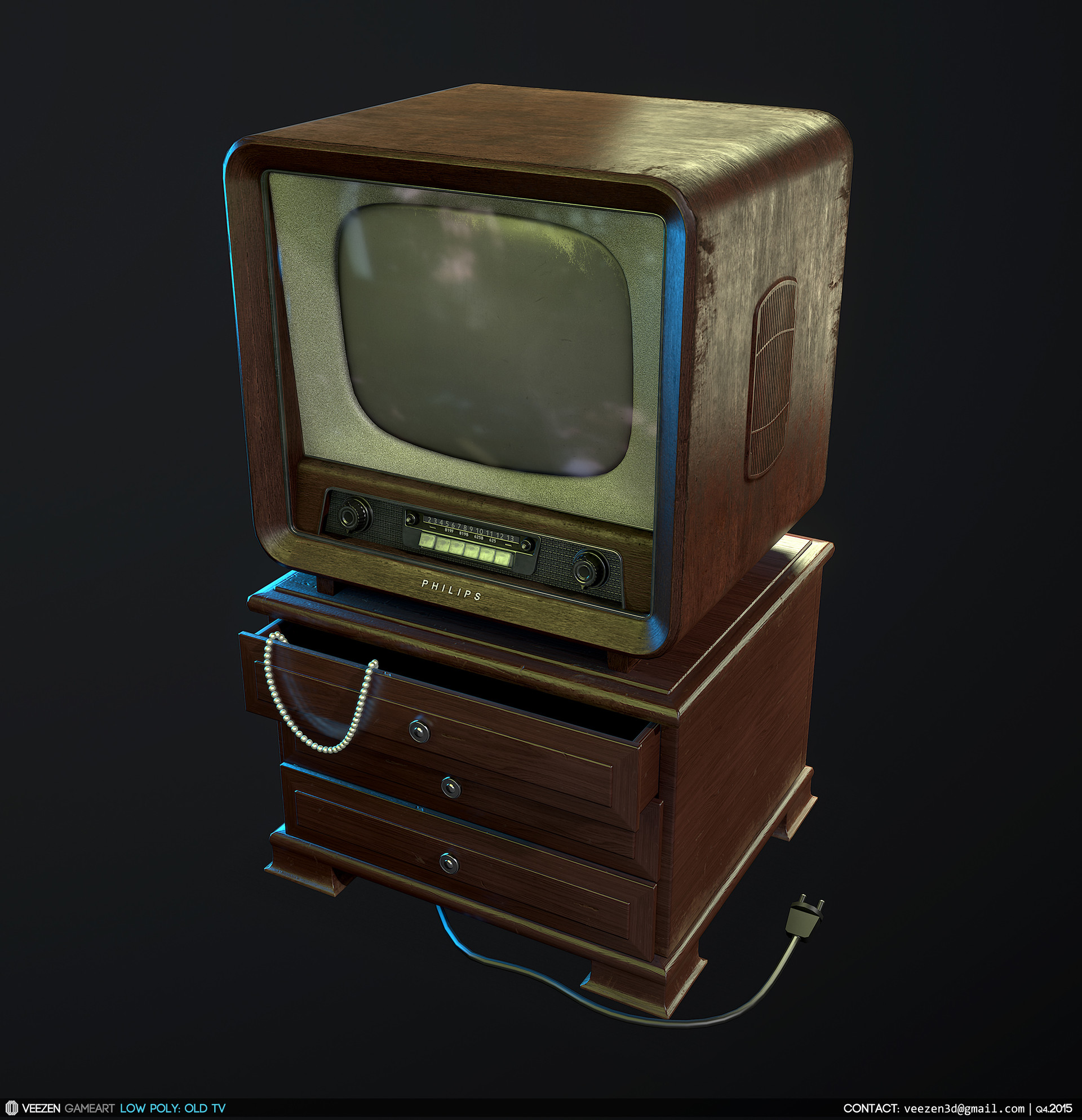 ArtStation - Old Philips TV Set